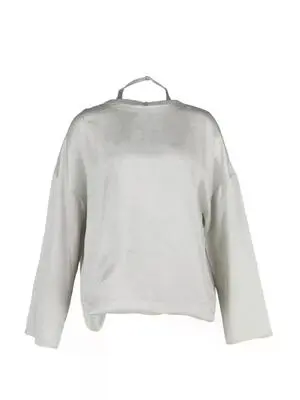 Valentino Garavani Tone Long-sleeve Blouse - Silver