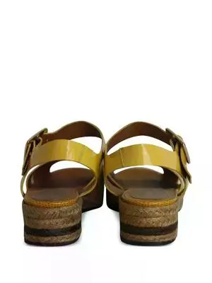 Fendi Cross Ankle Strap Platform Sandals