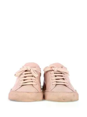 COMMON PROJECTS Leather Low Top Sneakers - Pink