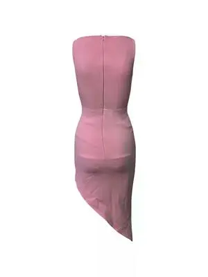David Koma Embellished Asymmetrical Sweetheart Neck Dress