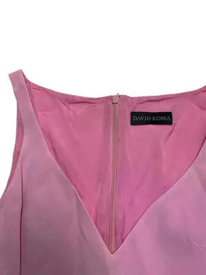 David Koma Embellished Asymmetrical Sweetheart Neck Dress