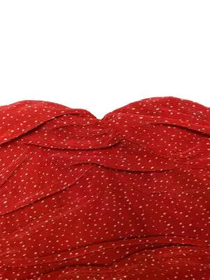 Maje Polka Dot Ruched Mini Dress