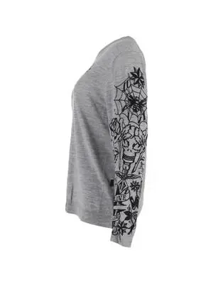 Moschino Wool Sweater With Printed Sleeves