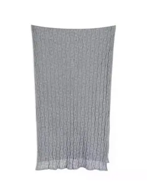 Hermès Chain-motif Knit Muffler Scarf - Grey