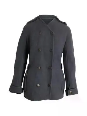 LANVIN Double-breasted Wool Coat - Grey