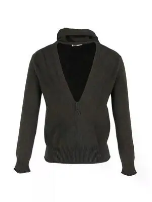 Nina Ricci Open-back Turtleneck Sweater - Grey