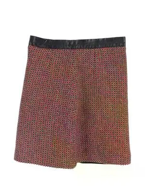 Sandro Patterned Mini Skirt - Red