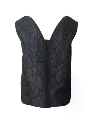 Fendi Sleeveless Floral Brocade Top