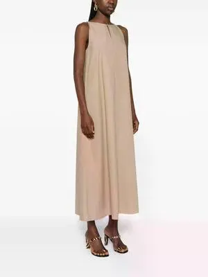 Agnona Sleeveless Keyhole Midi Dress