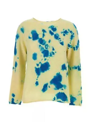 SUZUSAN Suzusan Tie-Dye Crew Neck Sweater Neutrals