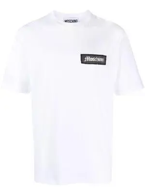 Moschino Logo-patch Cotton T-shirt - White