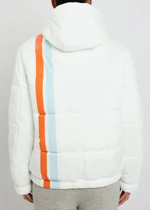 AN-Y1 Logo Embroidered Padded Jacket With Drawstring Hood