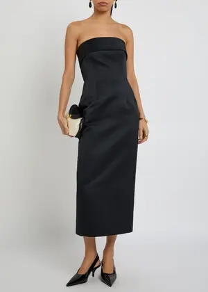 EMILIA WICKSTEAD Keeley Strapless Midi Dress