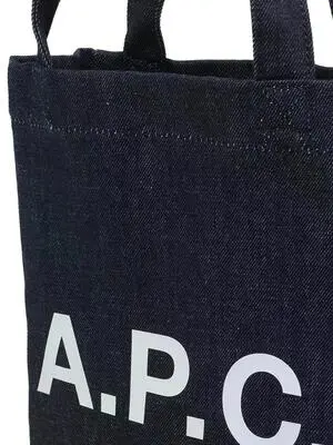 A.p.c. Small Ninon Tote Bag With Logo - Blue