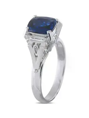 LB EXCLUSIVE Platinum Diamond And Sapphire Ring