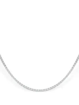 LB EXCLUSIVE 14k White Gold Diamond Tennis Necklace - Silver