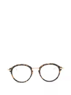 Thom Browne Round-frame Glasses - Brown