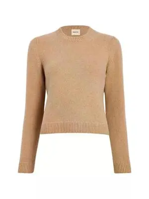 Khaite Leta Round-neck Ribbed Sweater - Neutrals