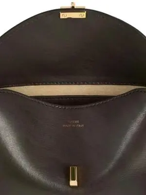 TOTEME Mini T-lock Leather Clutch Bag - Brown