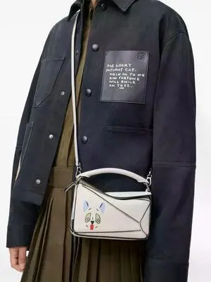 Loewe Mini Puzzle Futurista Cat Tote Bag