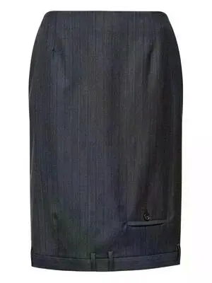 MAISON MARGIELA Pinstriped Midi Skirt