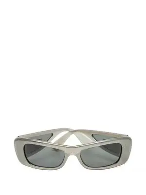 Versace Logo-print Rectangle Sunglasses - Grey