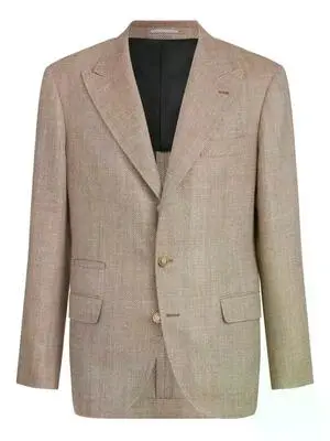 Brunello Cucinelli Chevron Peaked-lapels Blazer - Neutrals