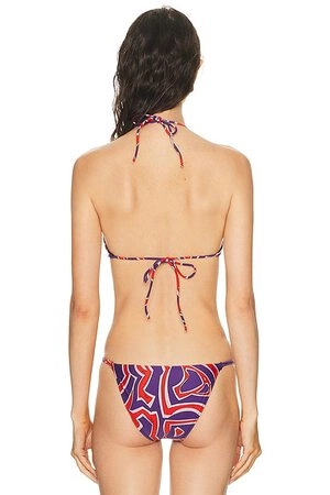 Emilio Pucci Geometric Print Bikini Top - Multicolor