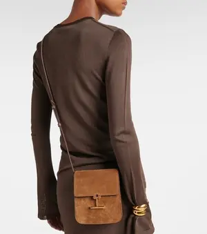 TOM FORD Tara Mini Suede Crossbody Bag