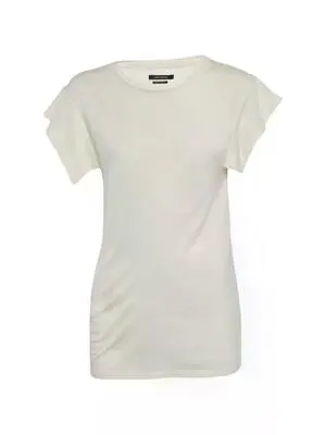 ISABEL MARANT VINTAGE Cream Cotton Flounced Sleeve Top - Neutrals
