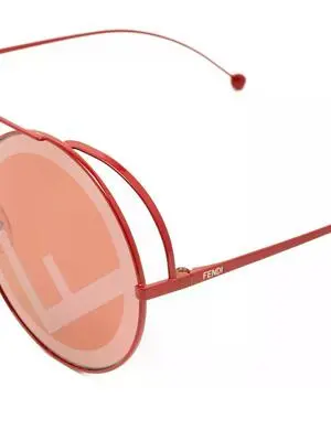 Fendi Ff 0285/s Round-frame Sunglasses - Red