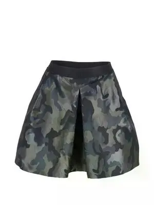Pinko Pleated Camouflage Mini Skirt