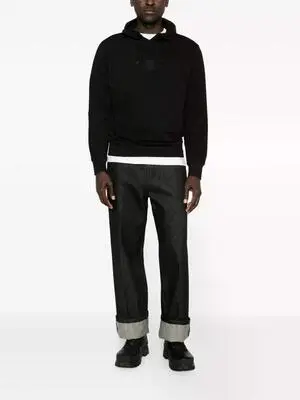 C.P. COMPANY Logo Patch Hoodie - Black
