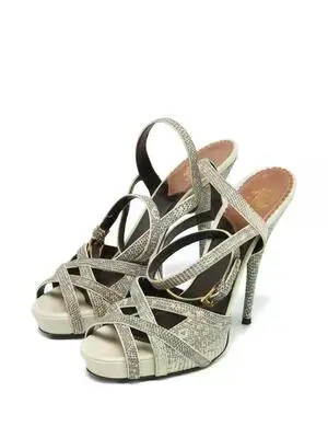 Roberto Cavalli Ankle Strap Sandals - Neutrals