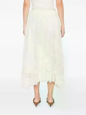 Fabiana Filippi Lace Floral Embroidered Skirt