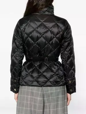 Max Mara Quilted Belted Jacket