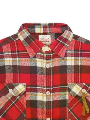 FORTELA Mescal Plaid Patch-pocket Shirt - Red