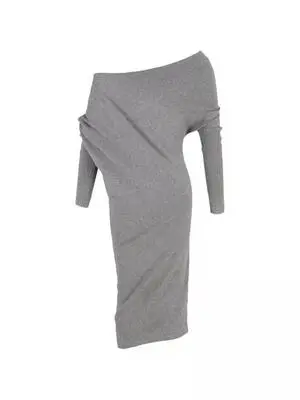 TOM FORD Off-shoulder Long Sleeve Midi Dress