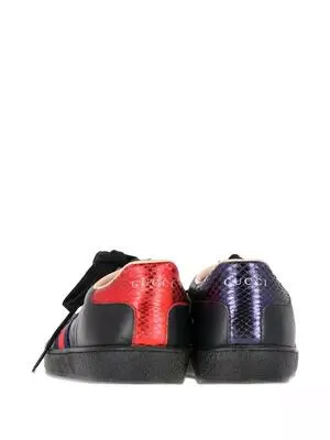 Gucci Ace Bee Lace-up Sneakers - Black