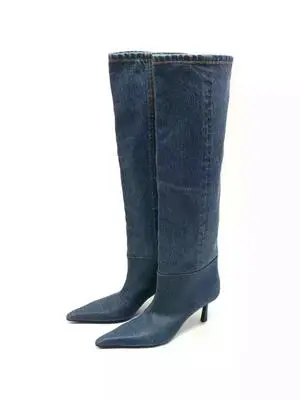 ALEXANDER WANG Denim Knee-high Boots - Blue
