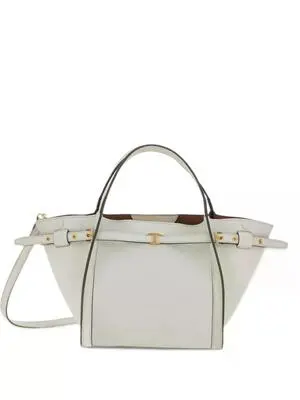 TOD'S Tod's T Timeless Logo Tote Bag Neutrals