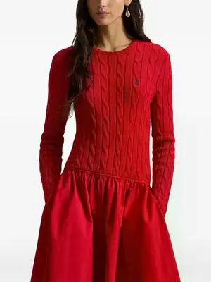 Polo Ralph Lauren Cable-knit Maxi Dress - Red