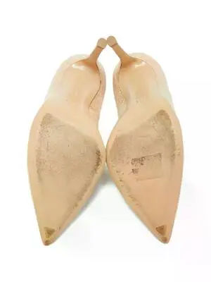 GIANVITO ROSSI Metallic-effect Pointed-toe Pumps