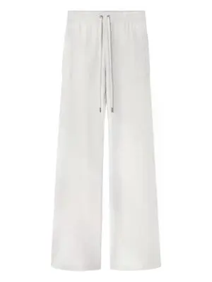 Versace Knitted Flared Trousers With Drawstring Fastening - Grey