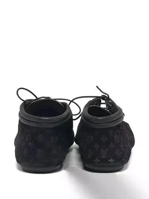 LOUIS VUITTON Monogram Suede Lace-up Sneakers