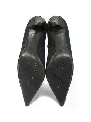 Gucci Canvas Pointed Toe Ankle Boots