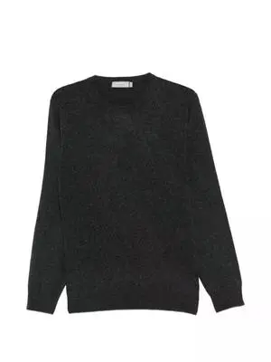 Canali Crew Neck Long Sleeve Sweater - Grey
