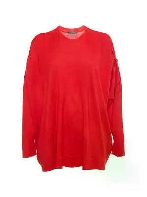 Alexander McQueen Wool Long Sleeve Round Neck Sweater