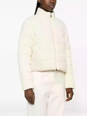 Moncler Knitted Zip-up Puffer Jacket