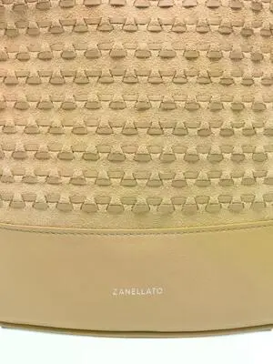 ZANELLATO Small Woven Suede Bucket Bag